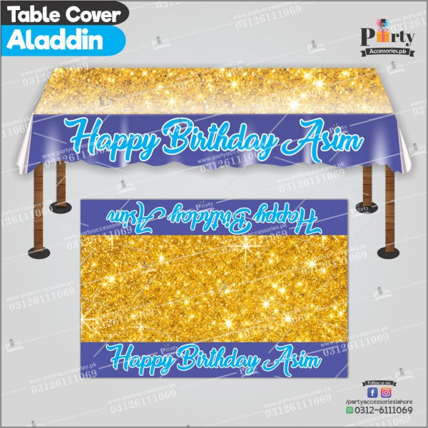 Customized Aladdin Princess Theme Birthday table top sheet ...