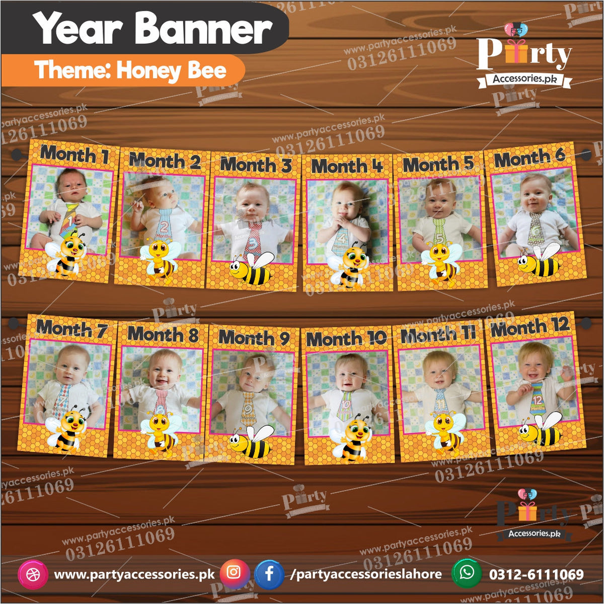 Customized Month wise year Picture banner in Honey Bee theme ...