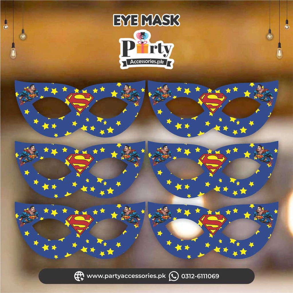 Superman Party Eye Masks | 6-Pack Kids Birthday Party Pack | Ages 3-12 ...