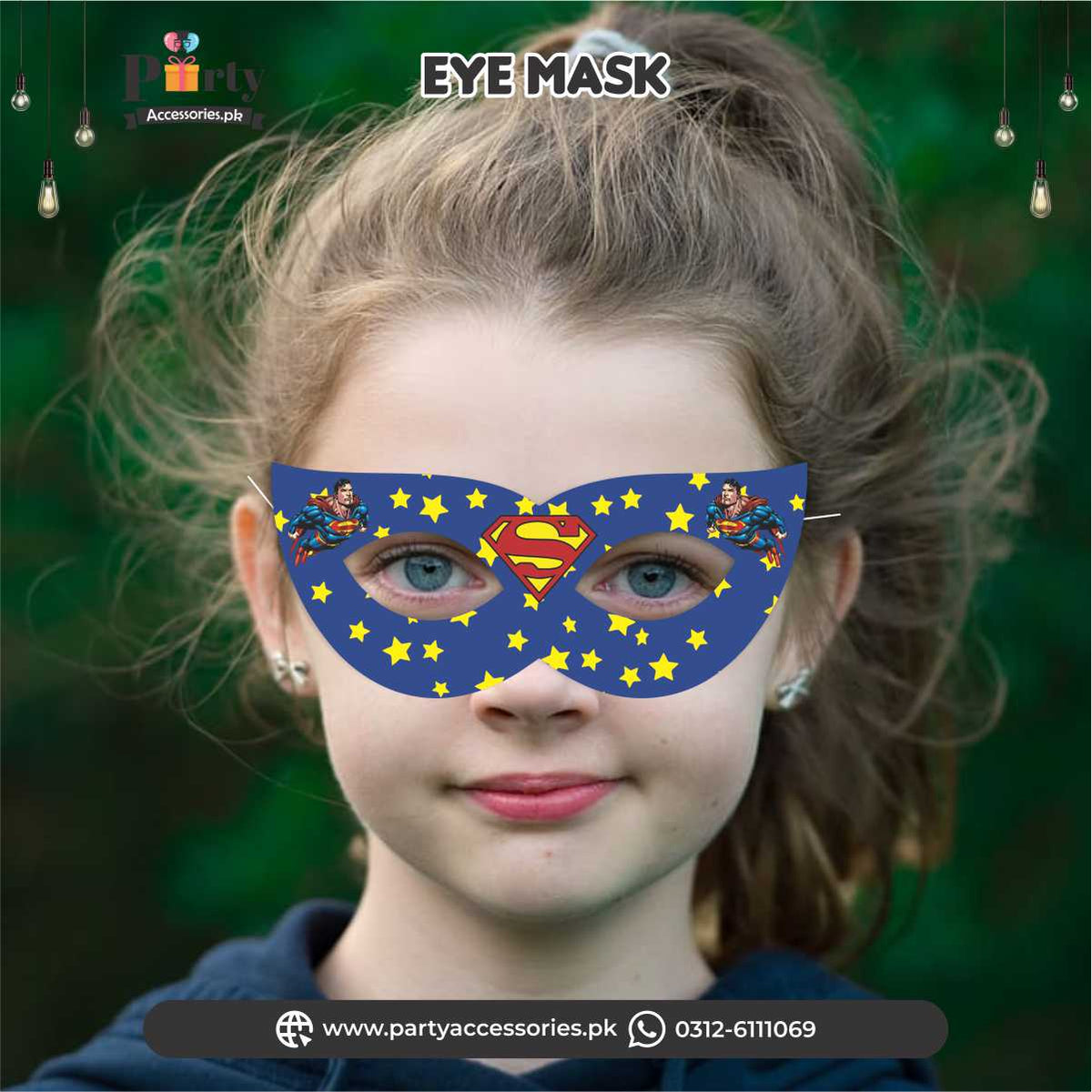 Superman Party Eye Masks | 6-Pack Kids Birthday Party Pack | Ages 3-12 ...