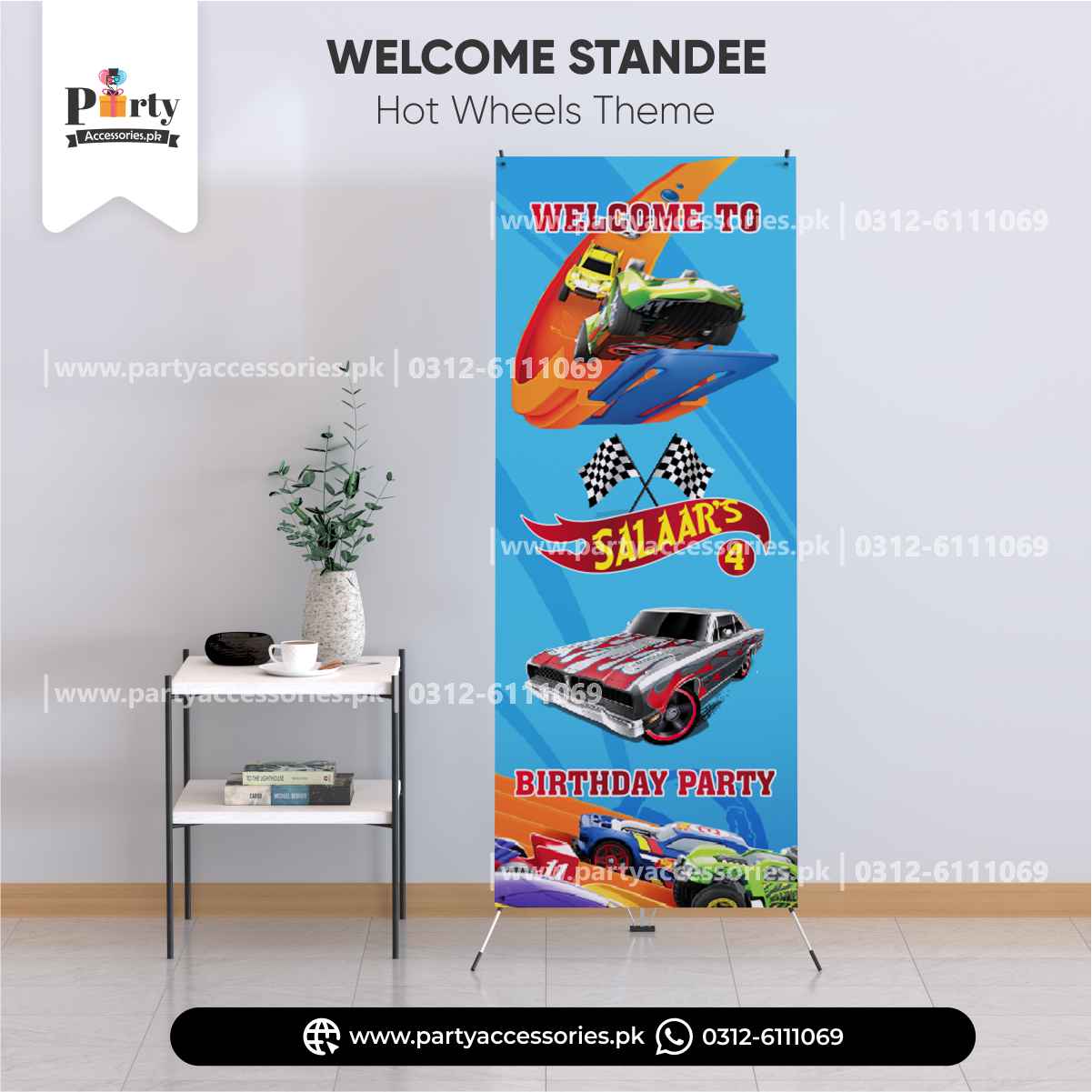 Hot Wheels Customized Welcome Standee for Birthday Decor ...