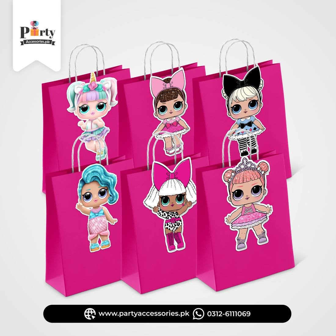 LOL Dolls Goody Bags: 6-Pack Premium Party Favors – PartyAccessories.com.pk
