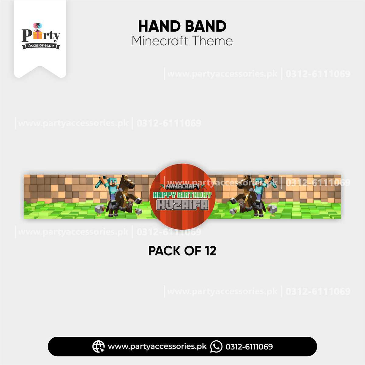 12-Pack Minecraft Wrist Bands for Unforgettable Birthdays ...