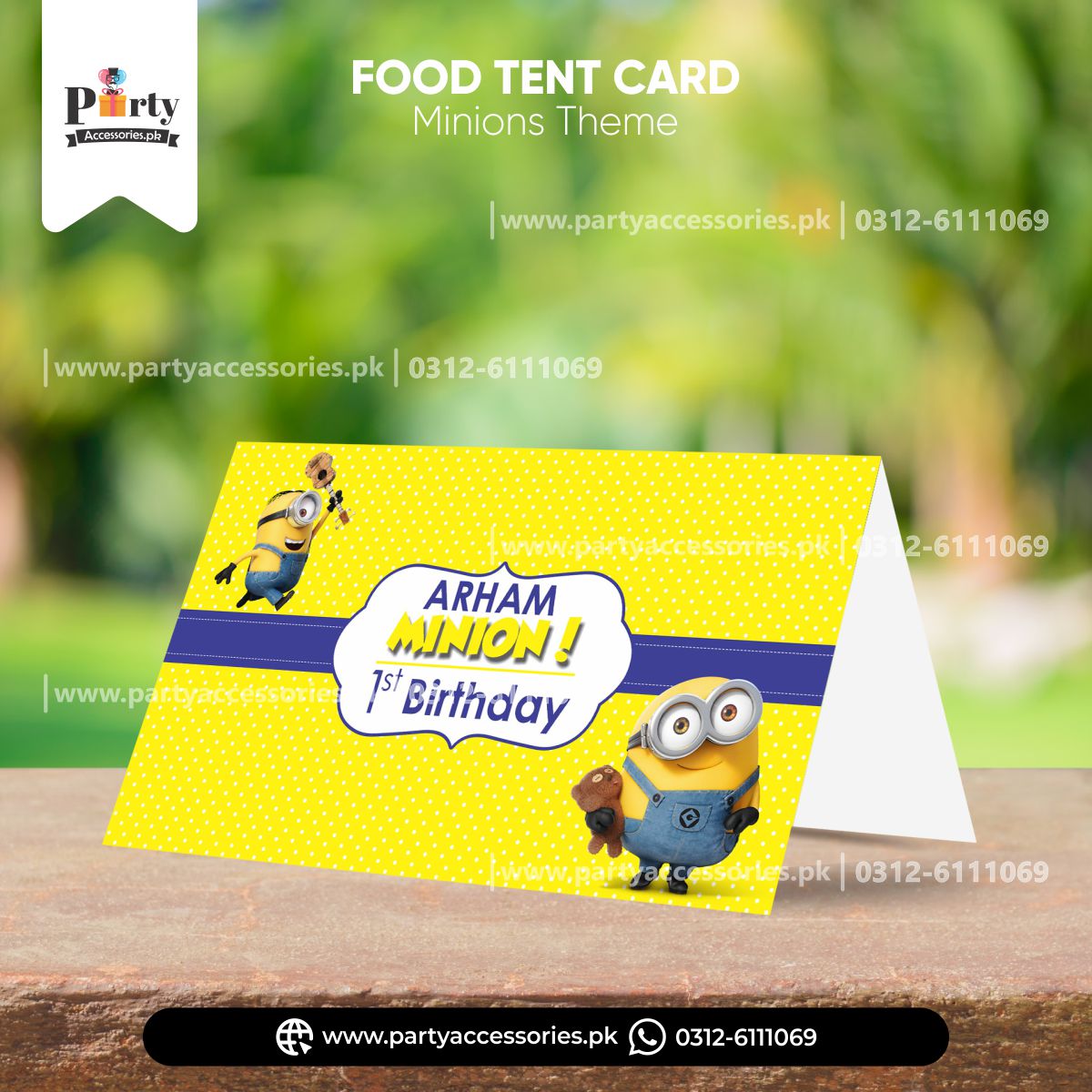 Minion Birthday Table Tent Cards (8-Pack) | Customizable Decorations ...