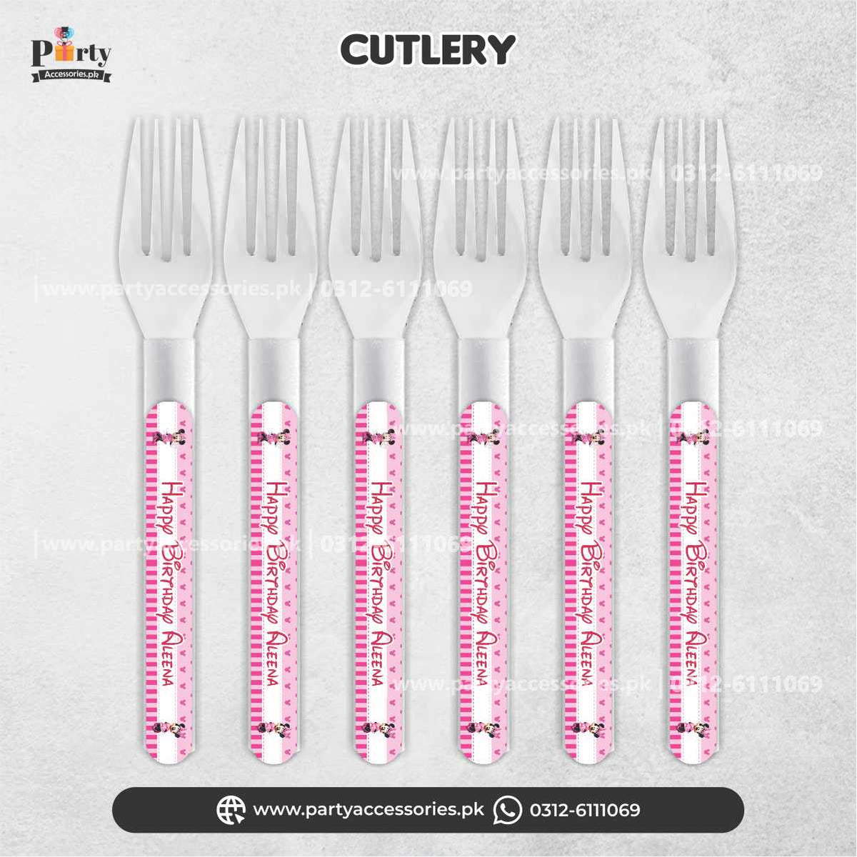 12-Pack Minnie Mouse Cutlery Set for Magical Birthday Parties ...
