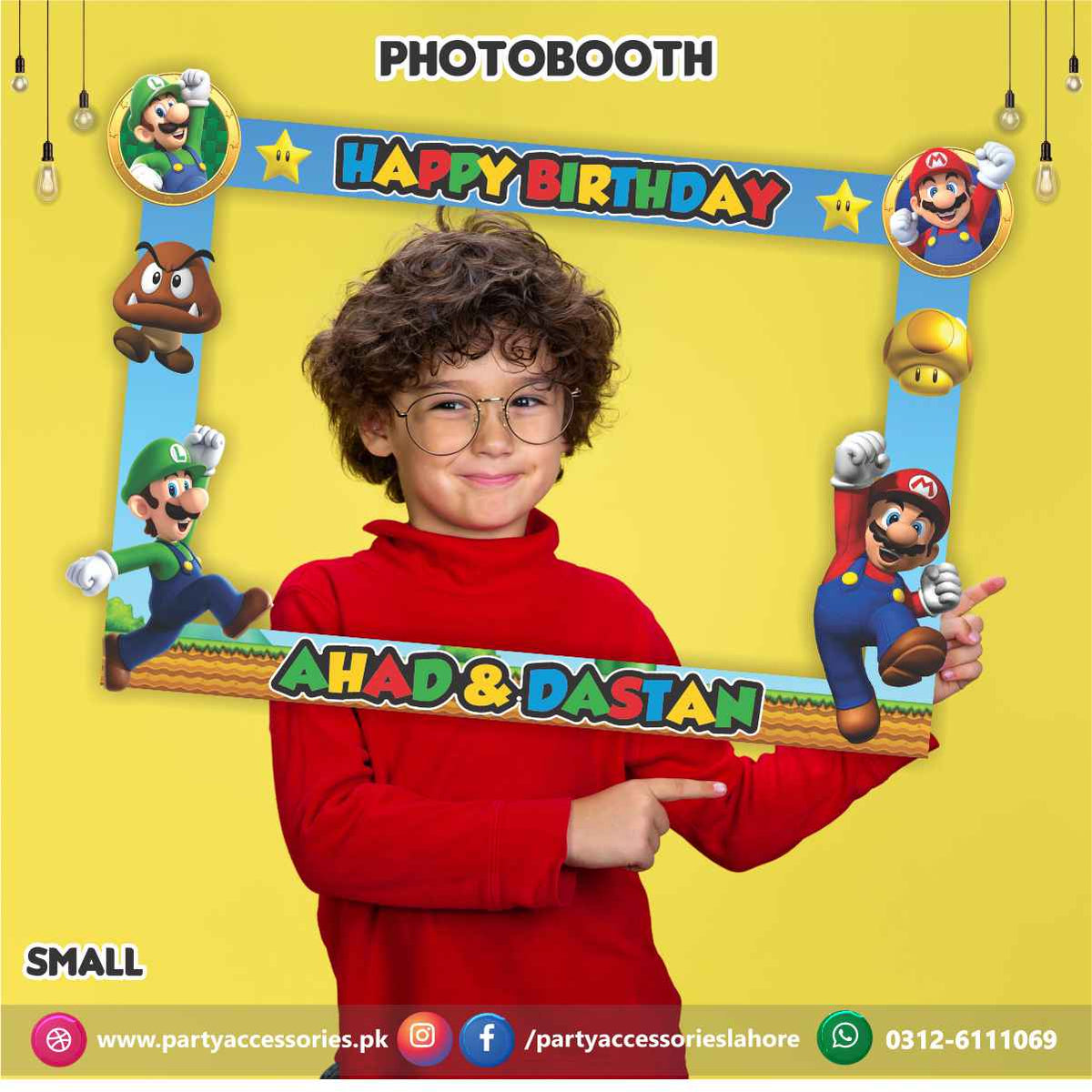 Super Mario Photo Booth Frame: 10+ Characters for Birthday Fun ...