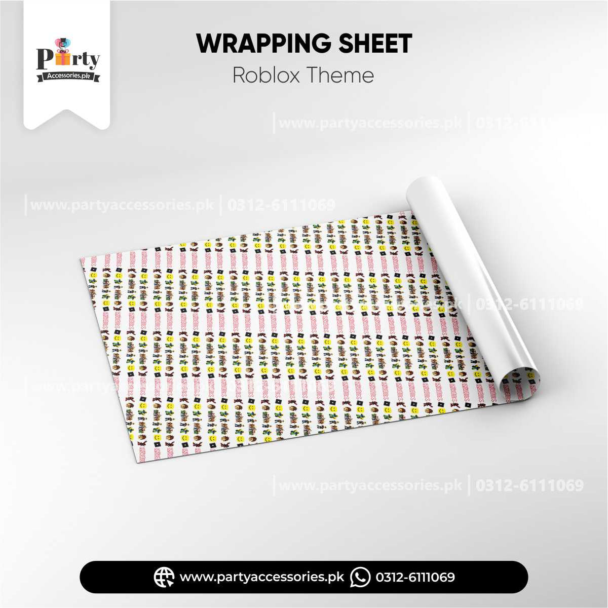 Roblox Gift Wrap Sheets: 2-Pack for Birthday Fun – PartyAccessories.com.pk