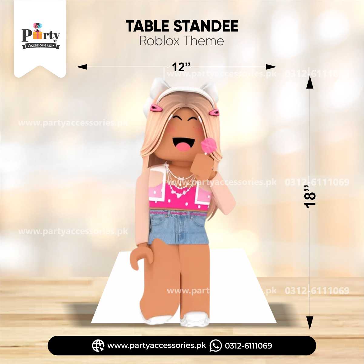 Roblox Girl Standing Cutouts – Birthday Party Decoration ...