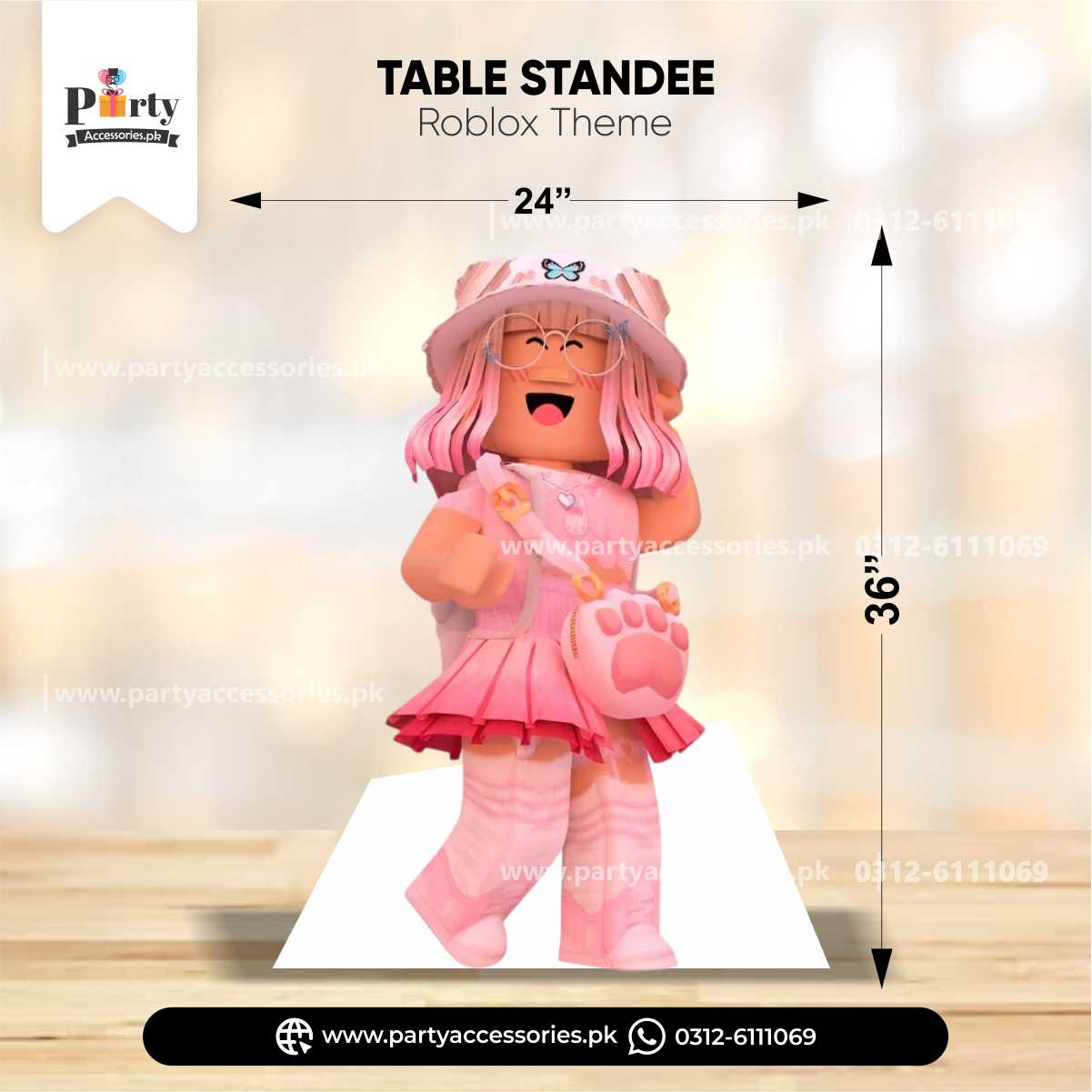 Roblox Girl Standing Cutouts – Birthday Party Decoration ...