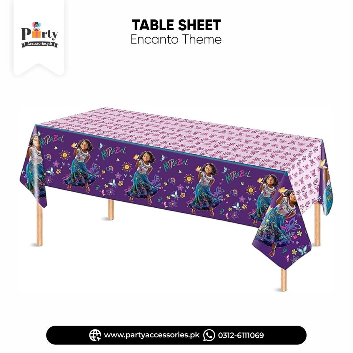 Encanto theme Birthday party | table top sheet decoration ...