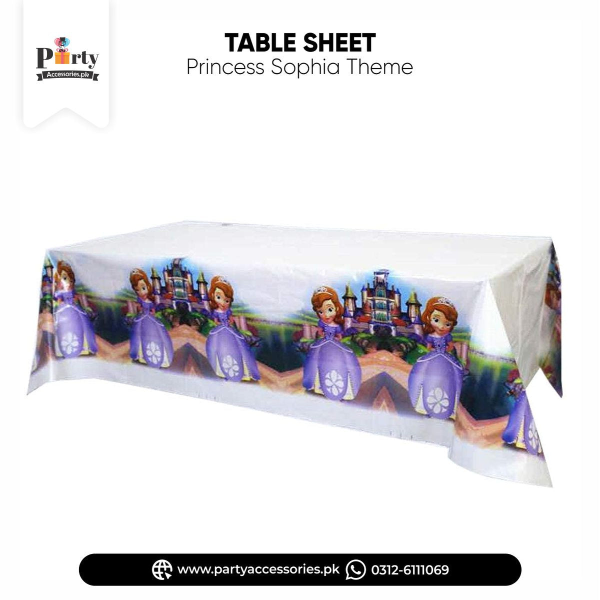 Princess Sofia theme Birthday party | table top sheet decoration ...