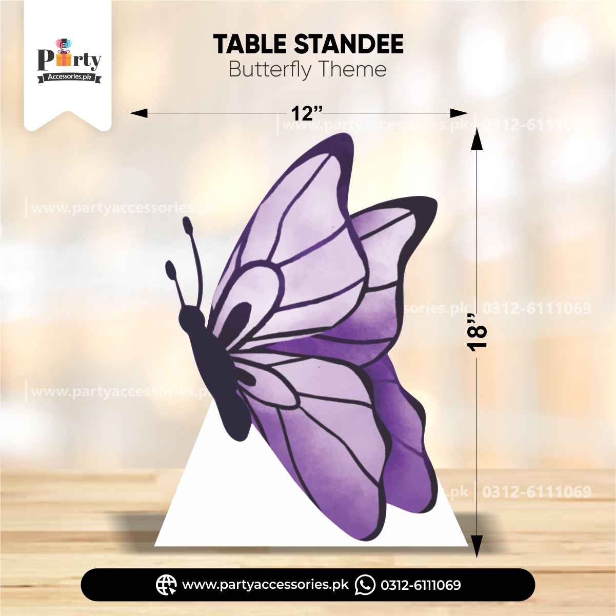 Butterfly Theme Standing Cutout | Vibrant Party Decoration ...