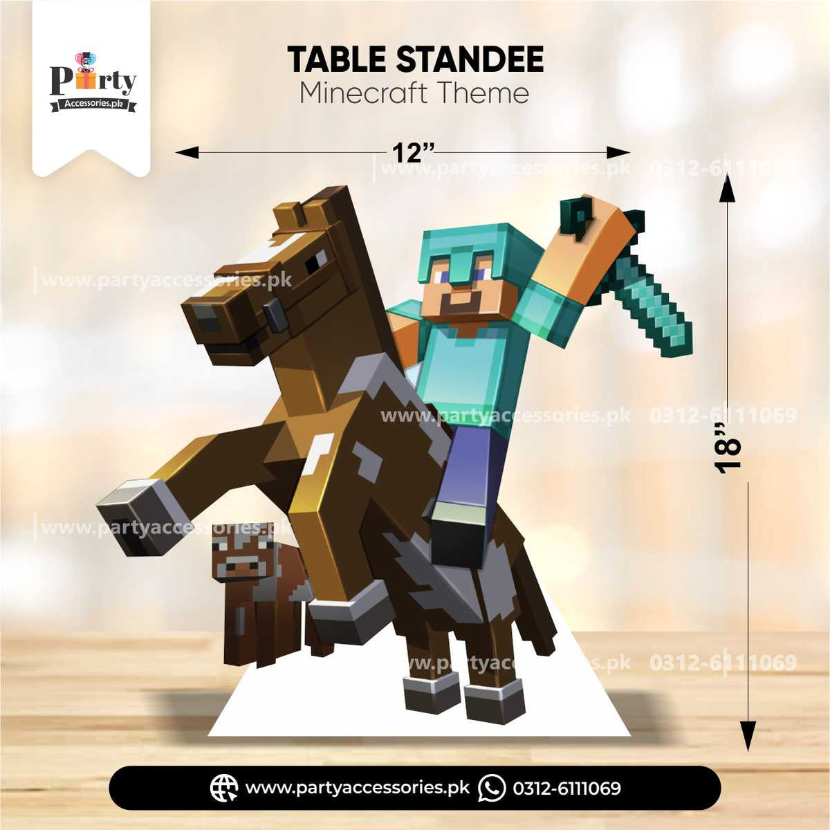 6 Minecraft Standing Cutouts | Birthday Party Decorations ...