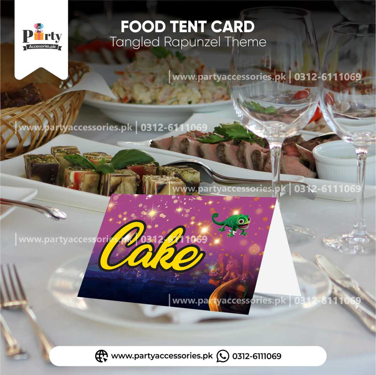 Tangled Rapunzel Theme Table Tent Cards | Custom Fairytale Decor ...