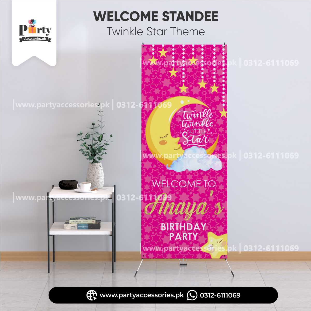 Twinkle Star Theme Welcome Standee | Personalized Party Entrance Decor ...