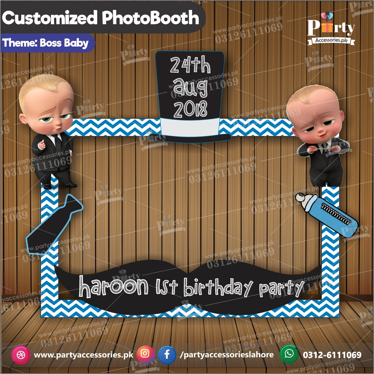 Boss Baby Photo Booth Frame | 100% Customizable Selfie Prop ...