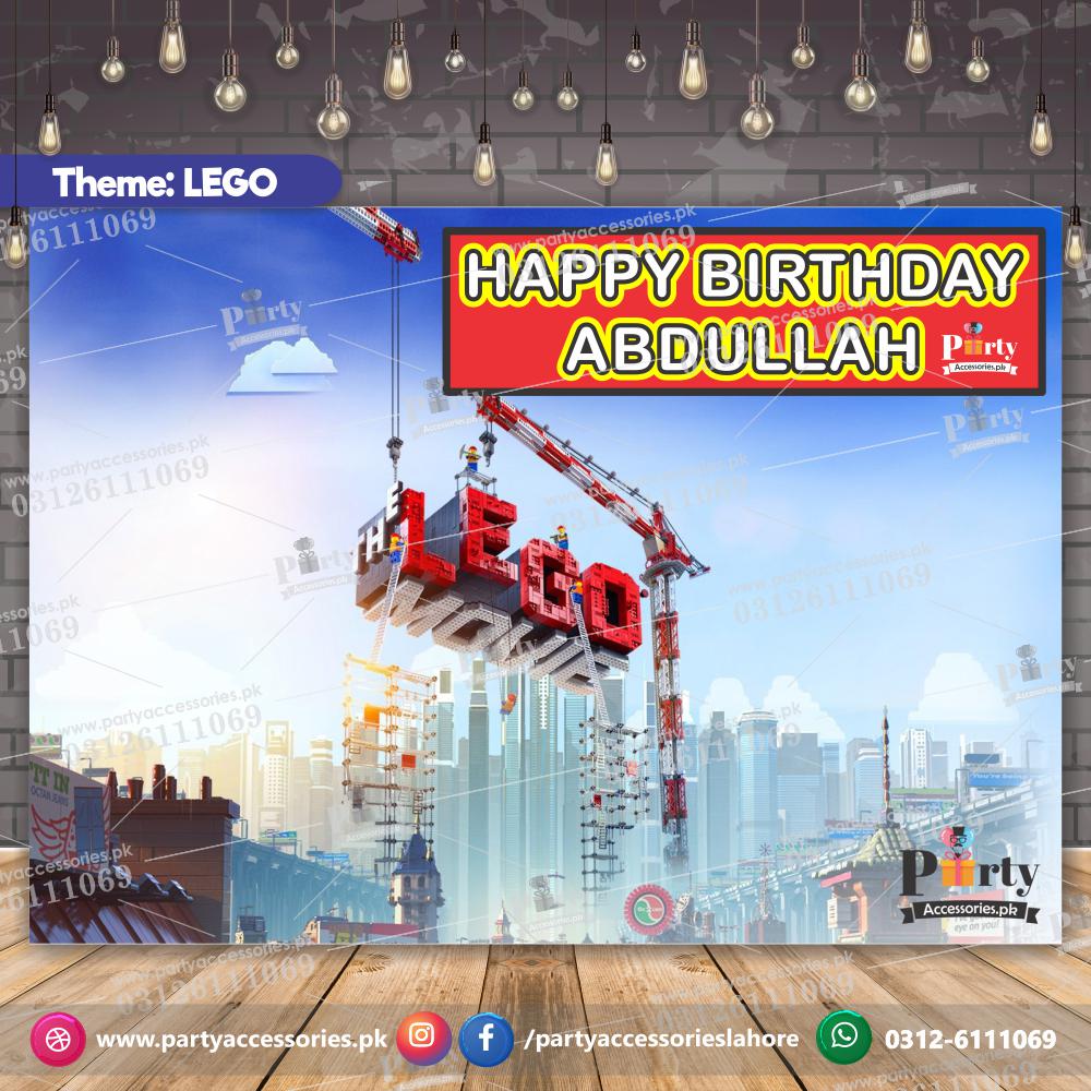 Lego Birthday Backdrop: 6ft x 4ft Custom Party Decoration ...
