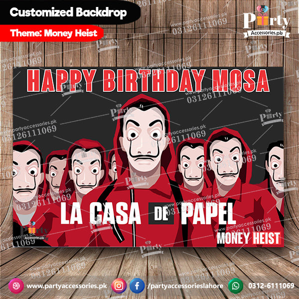 Money Heist theme Party Backdrop – PartyAccessories.com.pk