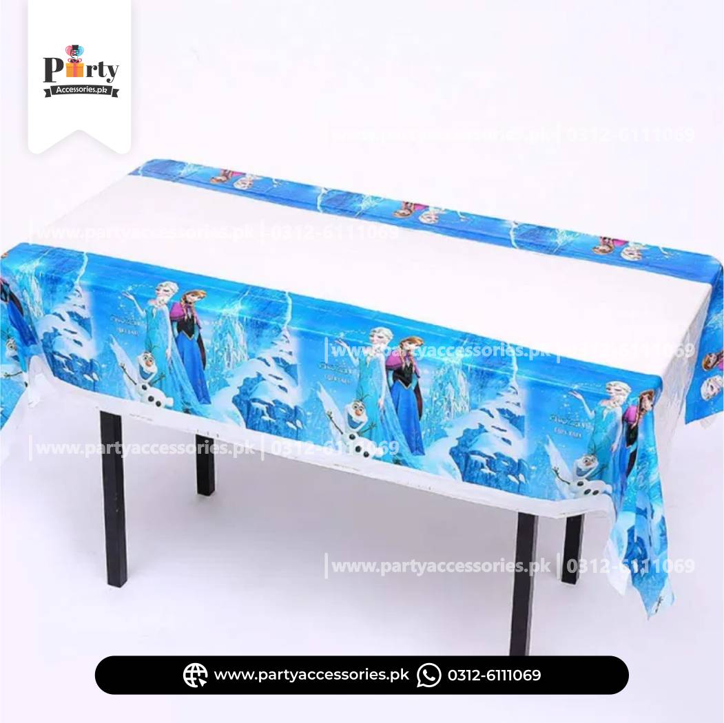 Frozen Elsa Birthday Table Top Sheet – Premium Party Table Cover ...