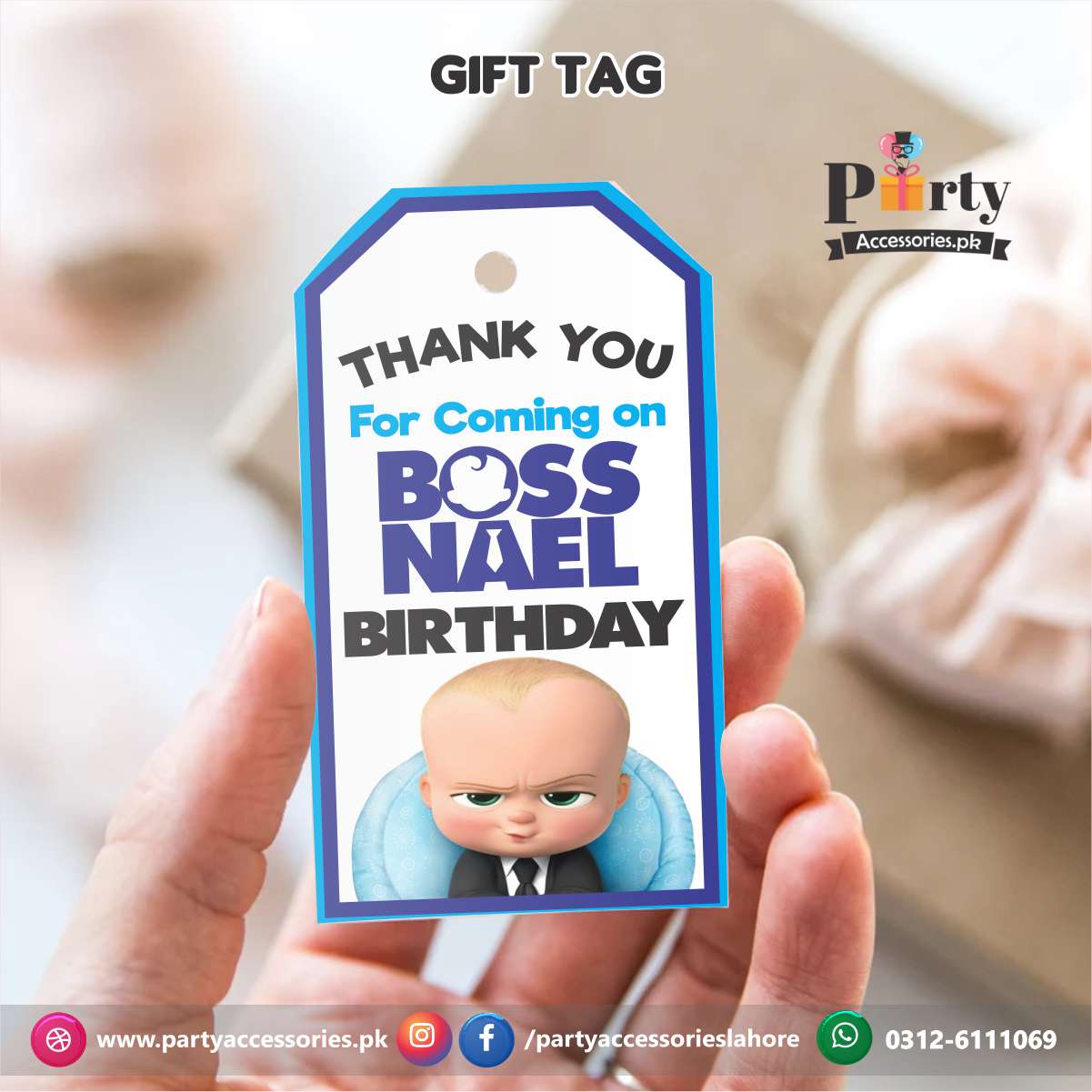 Boss Baby Gift Tags & Thank You Cards | Customizable Designs ...