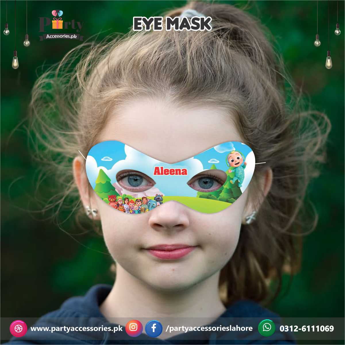 Cocomelon Theme Party Decoration Eye Face Masks (Pack of 6 ...