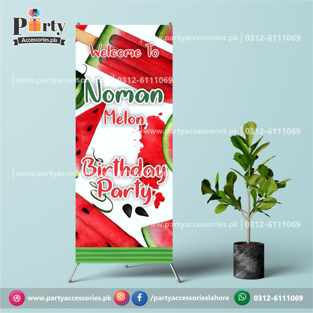 Customized Welcome Standee in One in a melon Theme Birthday Party ...