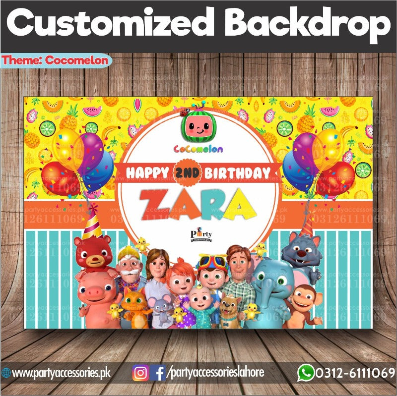 Cocomelon Birthday Backdrop: 4 Sizes Available | Custom Party Decor ...