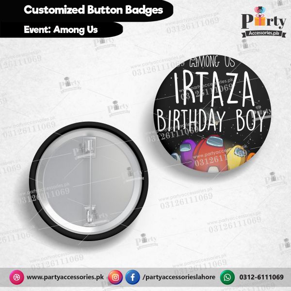 Among Us Button Badge: 100% Customizable Party Decor or Celebration ...