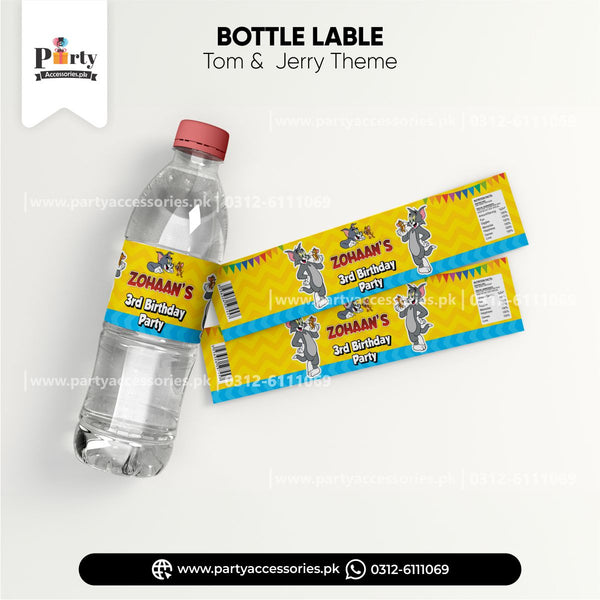 Tom & Jerry-Themed Customized Bottle Labels (Pack of 6 ...