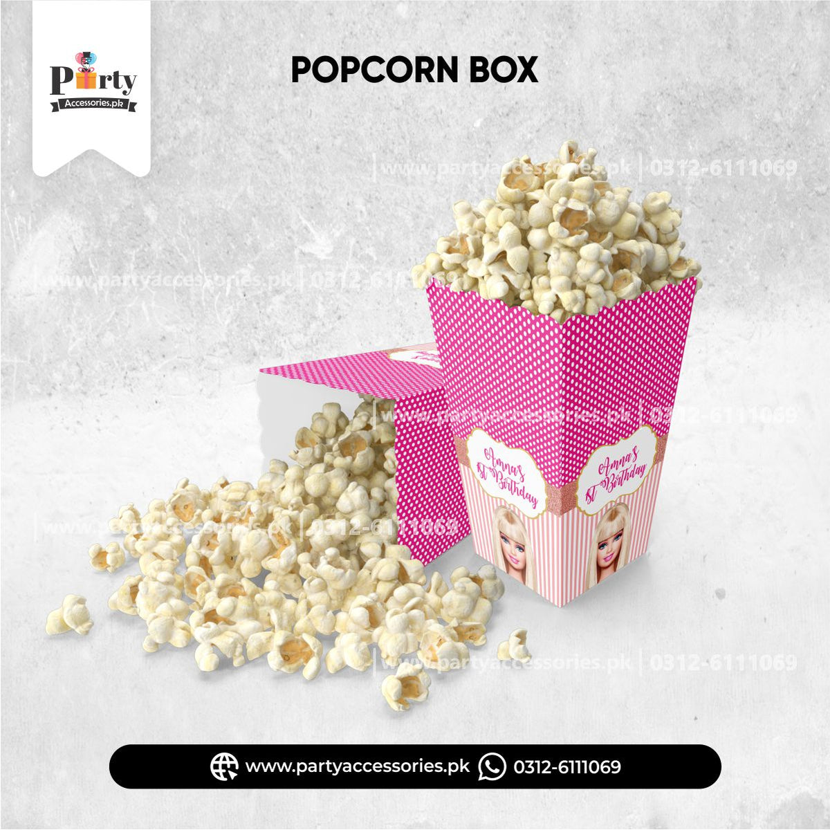 Barbie Popcorn Boxes: 6-Pack for Magical Birthday Parties ...