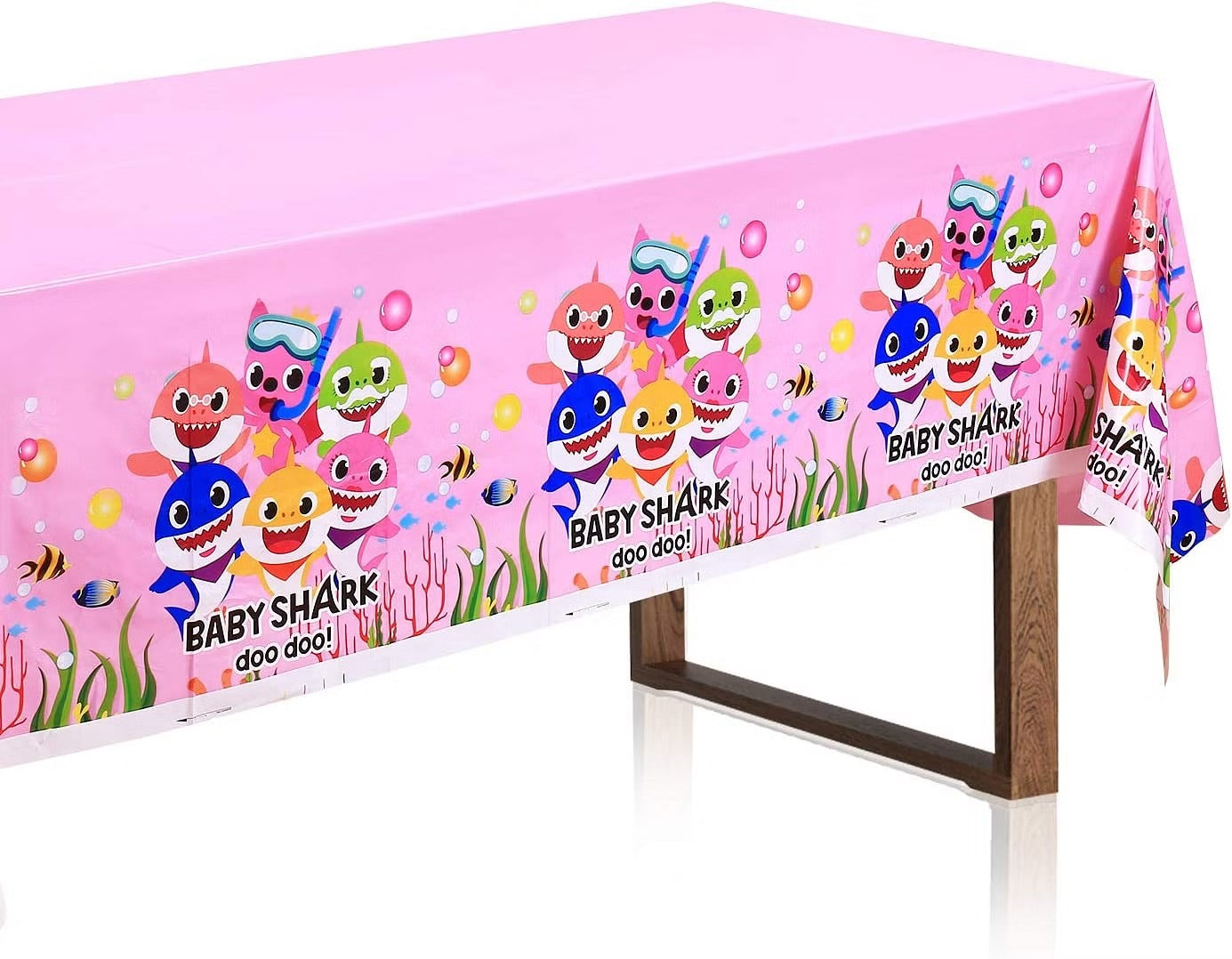 Baby Shark-Themed Table Sheet for Party Table Decor – PartyAccessories ...