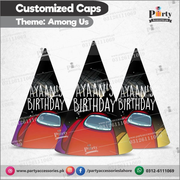 Among Us Theme Cone Caps: 6-Pack for Birthday Parties ...