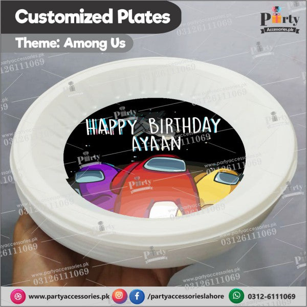 Among Us Themed Plates: 6-Pack Customizable Party Decor ...