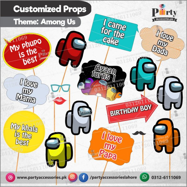 15-Piece Among Us Party Props Set | Birthday Celebration ...