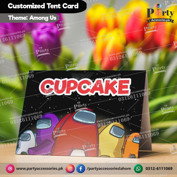 Among Us Table Tent Cards: 6-Pack Custom Birthday Decor ...