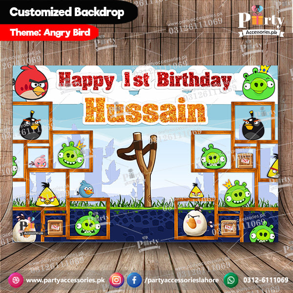 Angry Birds Custom Birthday Backdrop | Party Decoration ...