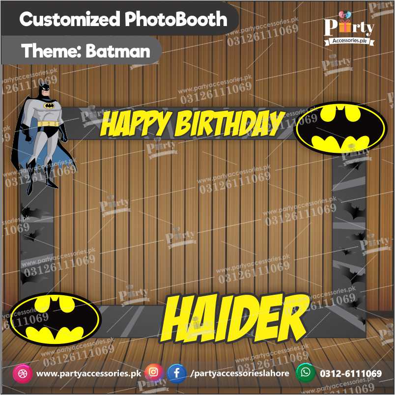 Batman Photo Booth Frame - Custom Party Prop | Same Day Shipping ...