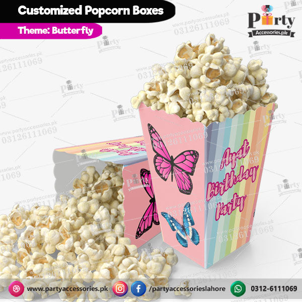 Butterfly Theme Popcorn Boxes | Party Snack Containers ...