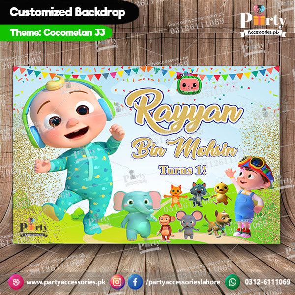 Cocomelon Birthday Backdrop: 4 Sizes Available | Custom Party Decor ...