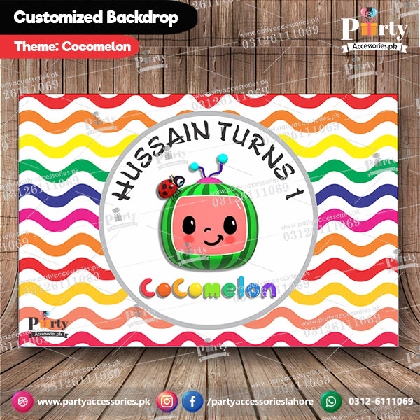 Cocomelon Birthday Backdrop: 4 Sizes Available | Custom Party Decor ...