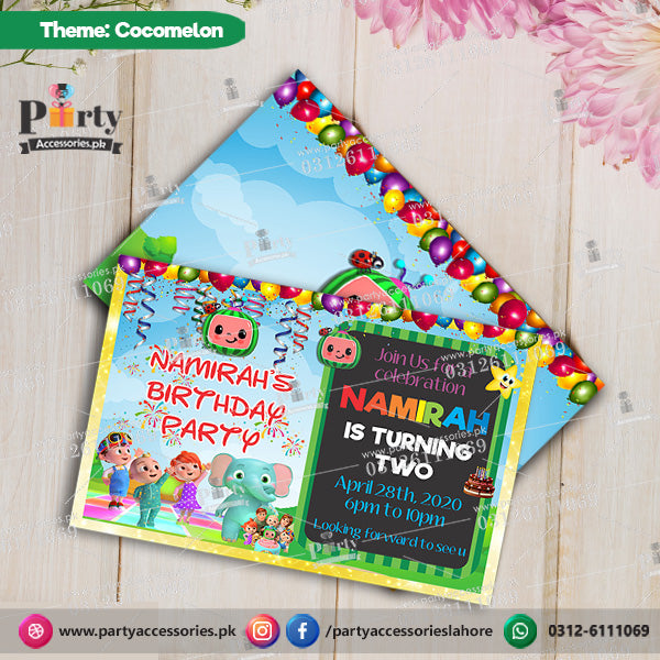 Cocomelon Invitation Cards | 100% Customizable | Digital & Printed ...