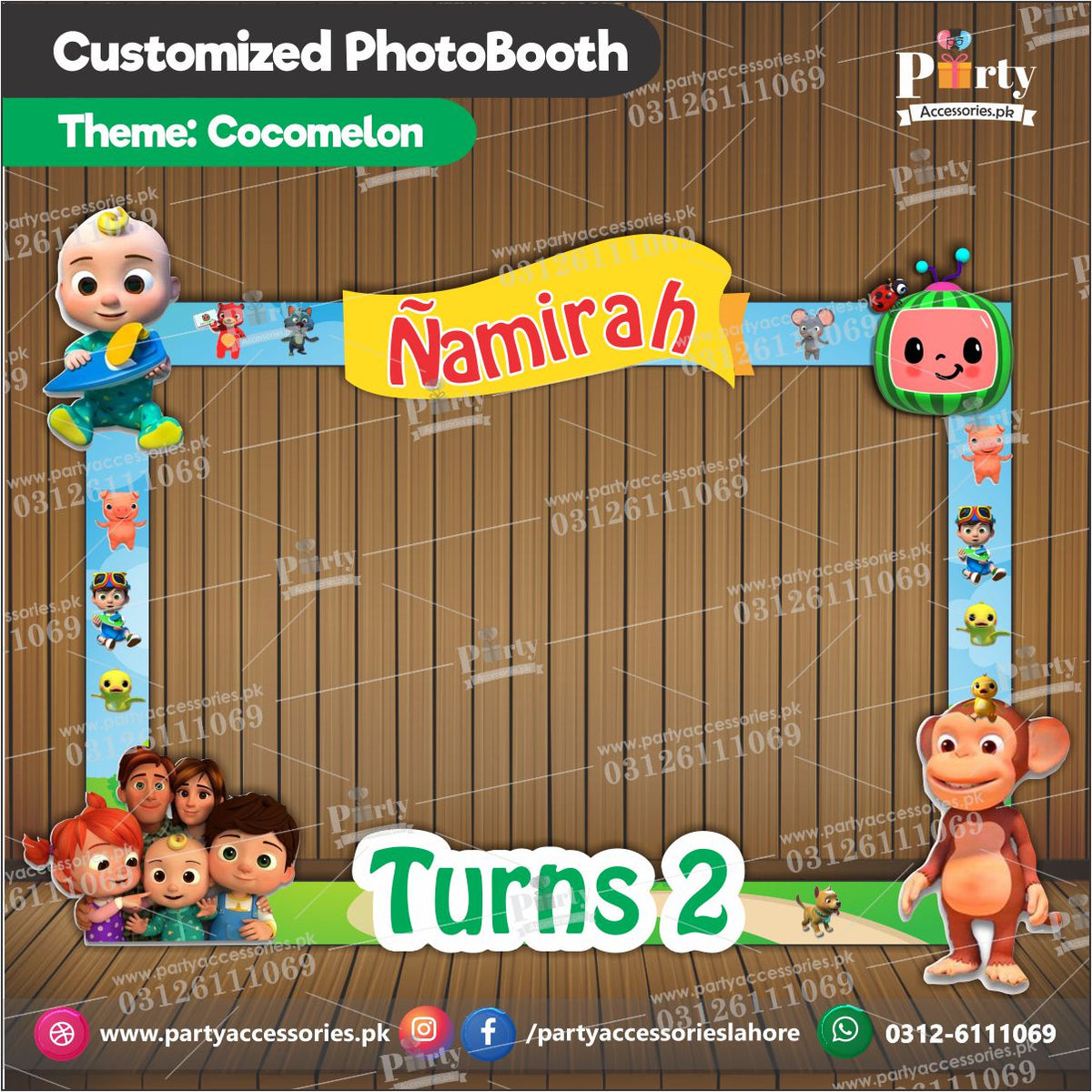 Personalized Cocomelon Photobooth Frame | 2 Sizes Available ...