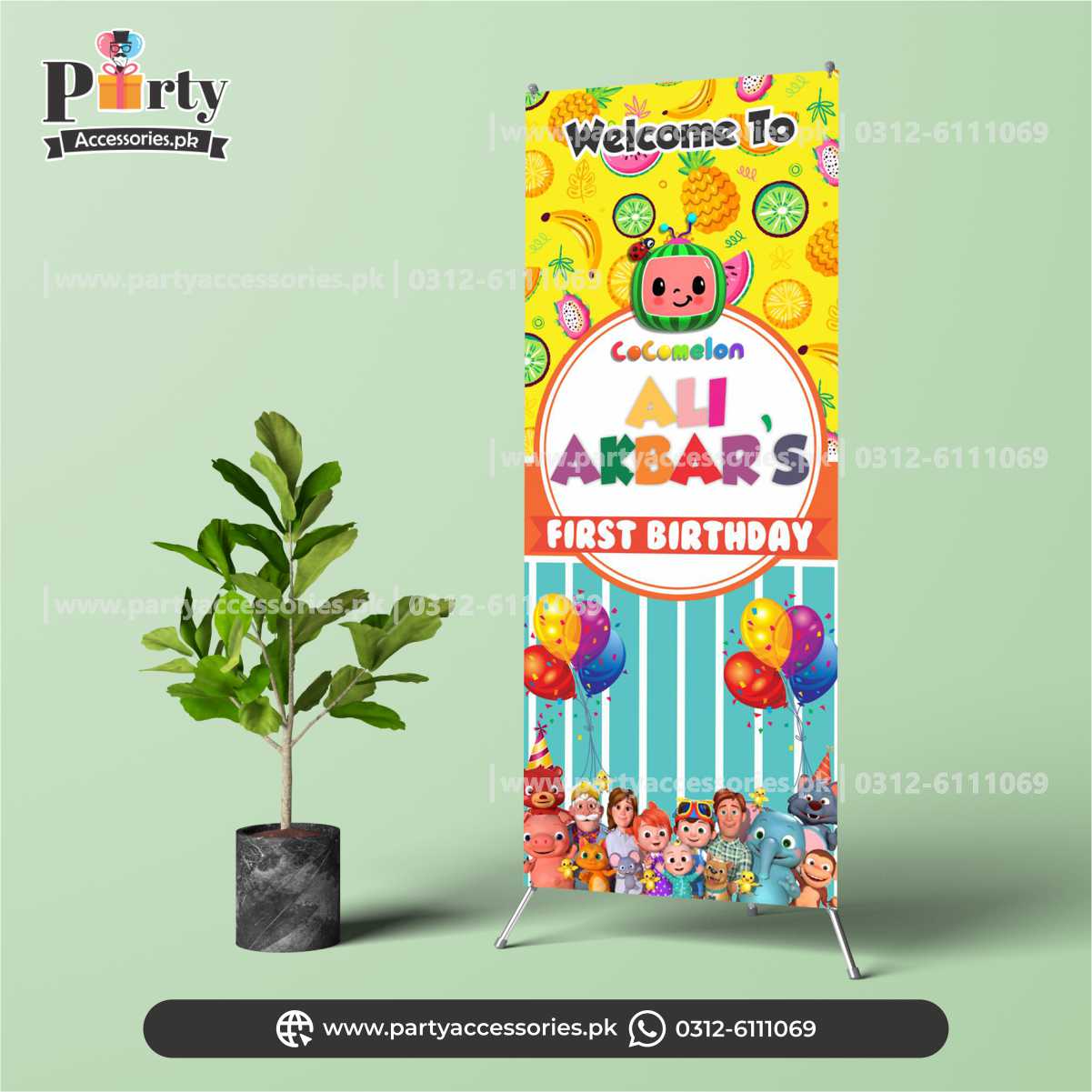 Customized Cocomelon Welcome Standee | X Banner Stand Included ...