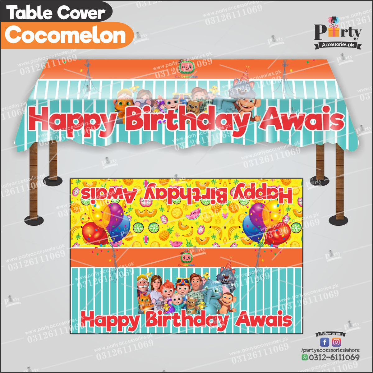 Personalized Cocomelon Table Sheet | 4 Sizes Available ...