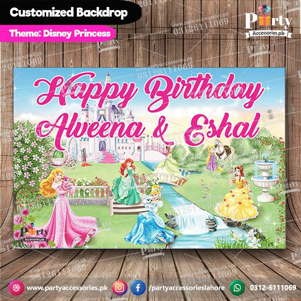 Disney Princess Theme | Customized Birthday Party Backdrop ...
