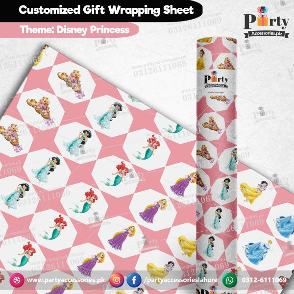 Disney Princess Gift Wrapping Sheets | Pack of 2 for Birthday Parties ...