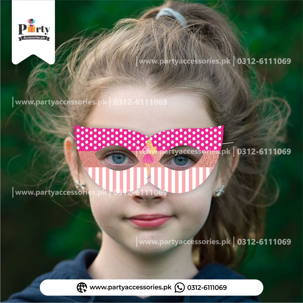 6-Pack Barbie Theme Kids Party Eye Masks | Birthday Celebration ...