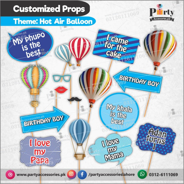 Customized props set for Hot Air Balloon theme birthday party ...