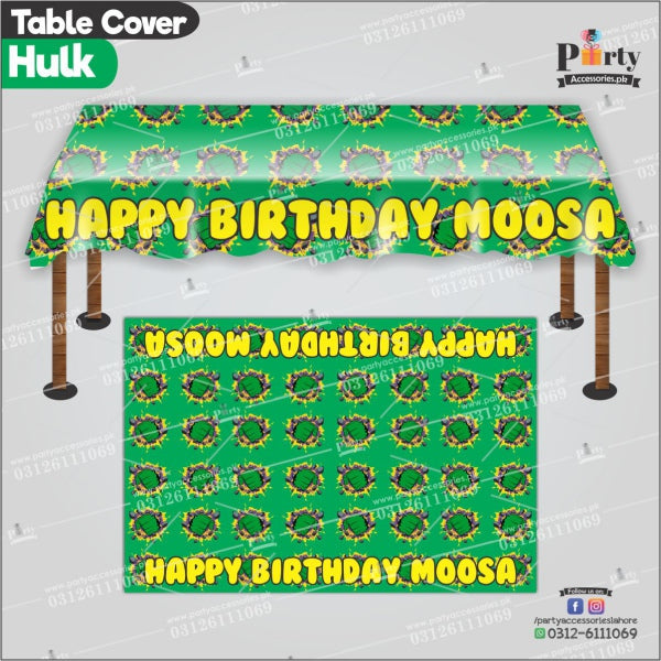 Hulk-Themed Customized Table Cover for Birthday Party Decoration ...