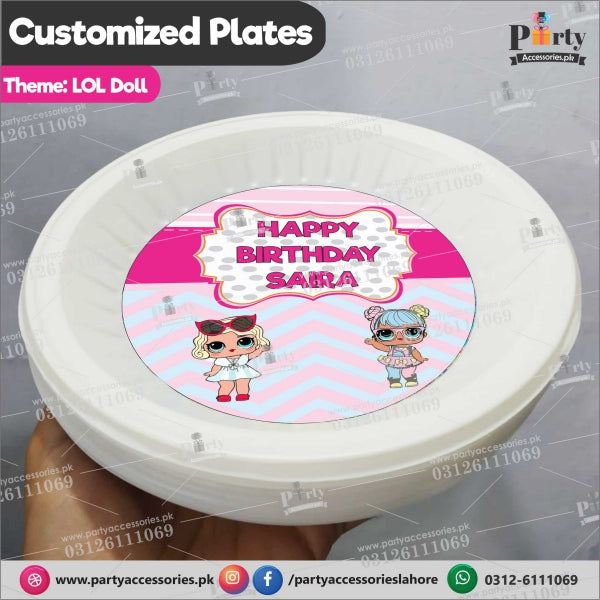 LOL Dolls Theme Customized Disposable Plates for Birthday (Pack of 6 ...